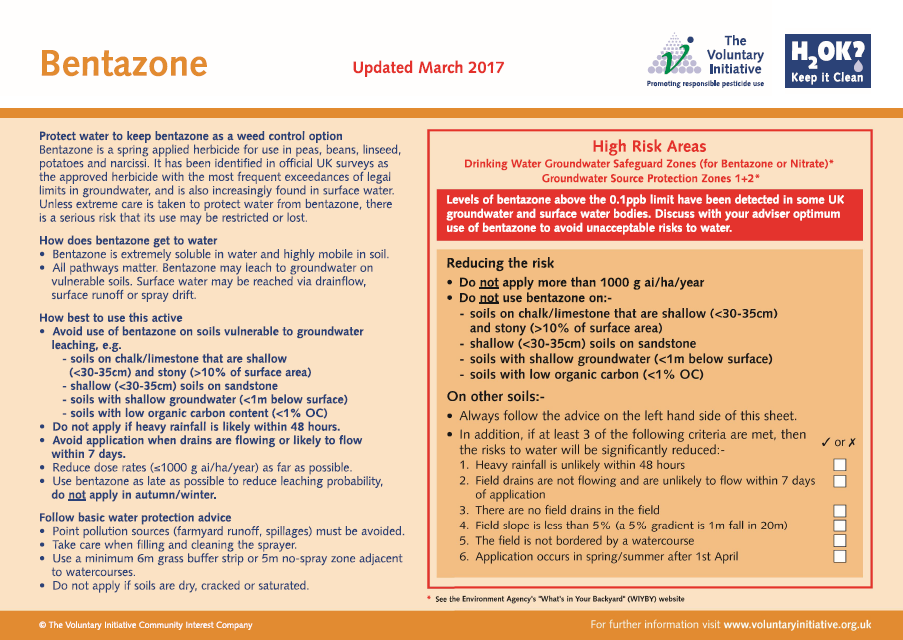 Better Bentazone Together - Why It Matters & What You Can Do To Help.